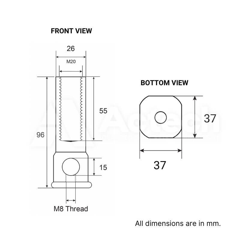 BigFoot Ferrule M20 x 96mm Gal – Actech International